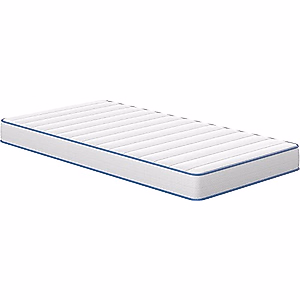 Nautica Home, 6" Relieve Innerspring Hybrid Mattress, Quilted Memory Foam Cover, High Density Comfort Latex Foam Layer with Bonnell Support Coil Springs Base, Size Full, White