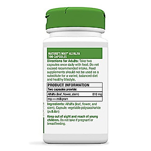 Nature's Way Alfalfa Leaves -- 100 Capsules