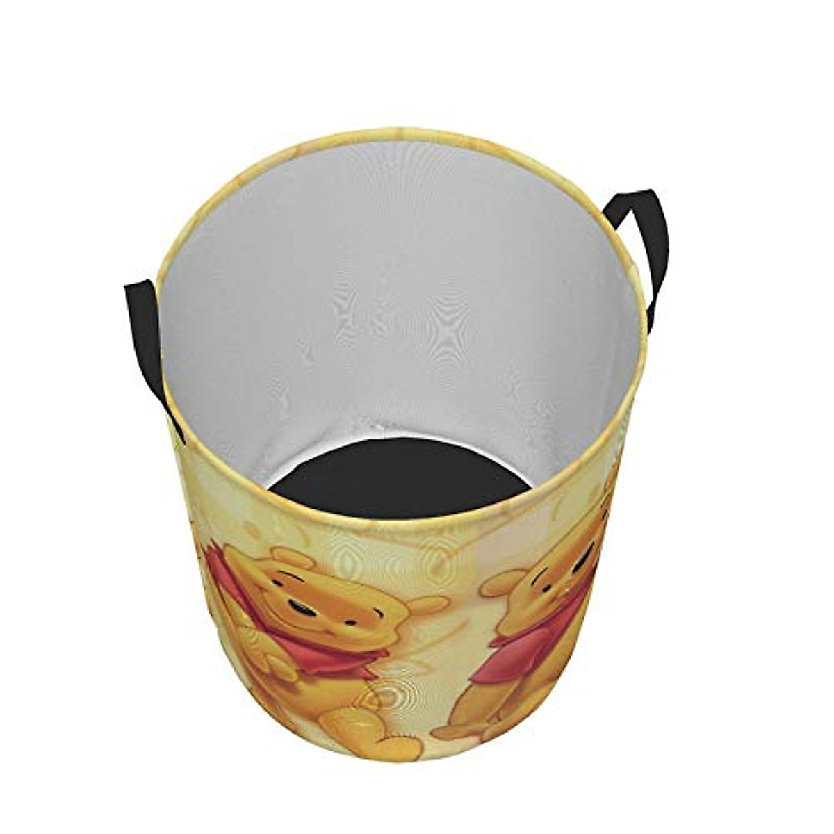 W-innie P-ooh Cartoon Circular Hamper Dirty Clothes Handles Basket for Storage Organizer Storage Bin,Kids Room,Home Organizer,Nursery Storage,Baby Hamper,Durable With Printing