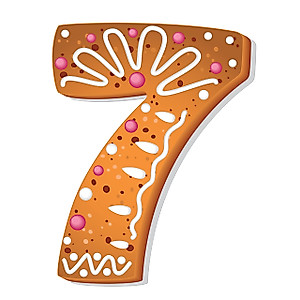 Number (7) Cookie Cutter, Premium Food Grade Stainless Steel, Dishwasher Safe