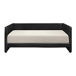 Lexicon Riley Faux Leather Upholstered Daybed, Twin, Black
