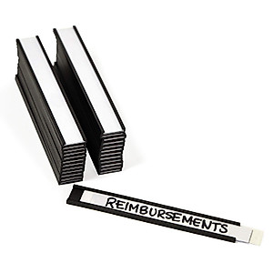 SmartSign Magnetic 'C' Channel Label Holders for Metal Racks and Shelves | 0.5" x 4" Pack of 25