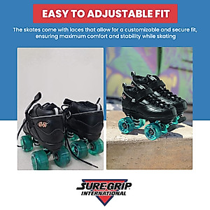 Sure-Grip GT-50 Motion Roller Skate Package - Black sz Mens 9 / Ladies 10