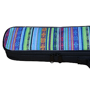 HOT SEAL 10MM Sponge Padding Waterproof Durable Colorful Conventional Ukulele Case Bag with Storage (23/24 Inch, Bohemia No.2)