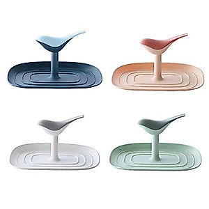 XJKLBYQ Pan Lid Holder Silicone Multifunctional Spatula Spoon Rack Kitchen Storage Organizer Stand White