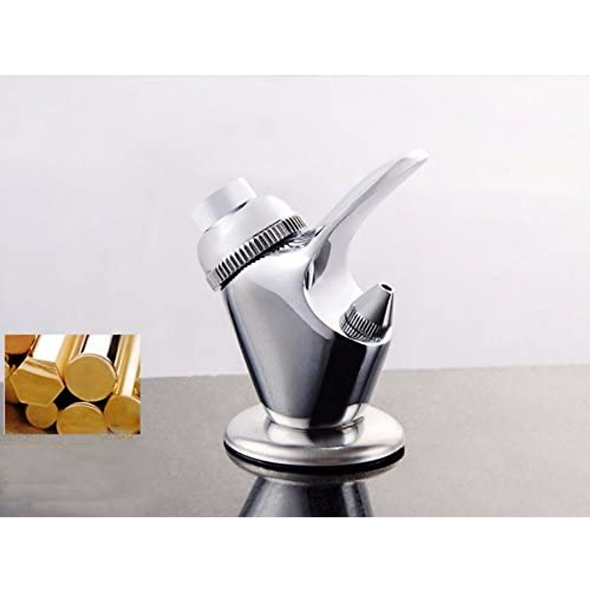 HOMCBEC Lead-Free Brass Polished Chrome Public Drinking Fountain Faucet Water Filters Water Faucet Outdoors,Drinking Bubbler Tap for Kitchen Bathroom