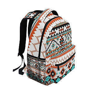 AUUXVA Ethnic Aztec Geometric Backpack Travel School Shoulder Bag for Kids Boys Girls Women Men