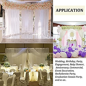 WUPYI Professional Backdrop Stand Pipe Kit,10'x10'/10'x 20' Heavy Duty Background Support System Curtain Frame Telescopic with Steel Base for Wedding Party Photography Trade Show Display (10'x 20')