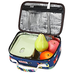 Bluboon Backpack for Kids Boys Preschool Kindergarten Backpack With Lunch Box School Bookbags (Navy Blue)