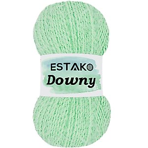 Estako Downy 40% premium acrylic and 60% polyamide Soft DK - Light Worsted #3 Fuzzy Yarn for Crocheting and Knitting 3.52 oz (100 gr) 267 Yds (245 m) (8930 - Mint)