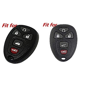KAWIHEN SiliconeProtector Cover Compatible with Buick Cadillac Chevrolet Chevy CMC Pontiac Saturn 5 Buttons key fob KOBGT04A 22733524 10305091 10305092 OUC60270 OUC60221 15913415 15857839