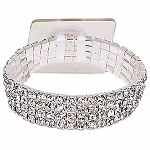 Fitz Design Corsage Bracelet-Rock Candy Dazzle Lawn Garden, White