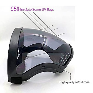 EdiNoeL Transpaernt Face Shields, PPE Full Plastic Faceshields Guard Anti Fog Reusable For Protection, HD Safety Protective Clear Mask Essential Protection for Adult (2pcs PET + 60PCS Filter cottons)