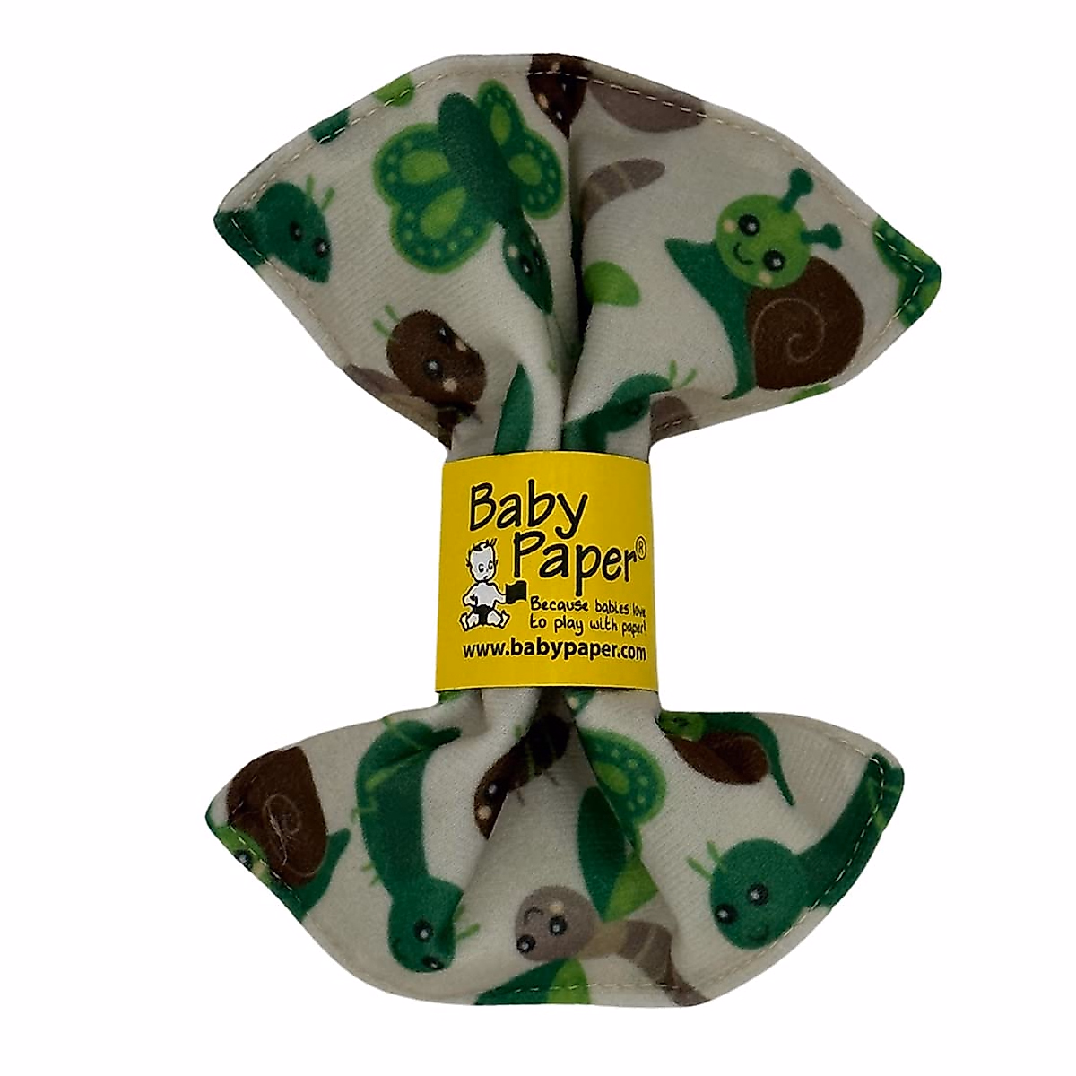 Baby Paper Original Crinkle Teether and Sensory Toy for Babies and Infants | Critters Print | Non-Toxic, Washable | Great for Baby Showers