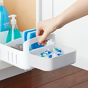 YouCopia RollOut Caddy Under Sink Organizer, 8" Wide, White