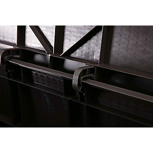 SUNVIVI OUTDOOR Outdoor Storage Box, Large Deck Box, Patio Storage Container Box, Resin Outdoor Box for Patio 120 Gallon (Brown)