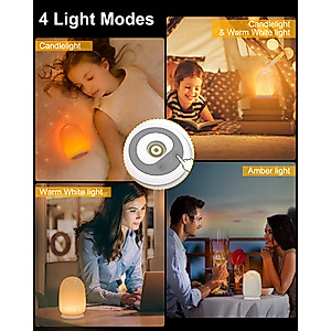 Night Light for Kids, VEYFIY Nursery Night Light with Touch Control & 1H Timer,Portable Baby Nursery Light with Charging Pad,4 LED Light Modes Rechargeable Night Lamp for Kids Room,Bedroom,Up to 100H…