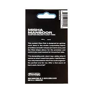Jim Dunlop Misha Mansoor Custom Delrin Flow Studio .73mm Guitar Picks-6 Pack (573P073MM)