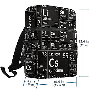 VBFOFBV Travel Backpack, Laptop Backpack for Women Men, Fashion Backpack, Blackboard Periodic Table of Chemical Elements
