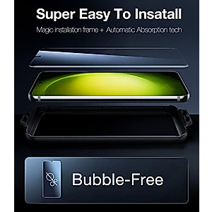 UltraGlass Only for Samsung Galaxy S23 Screen Protector [Military SGS Shatterproof] Fingerprint Compatible for Samsung Galaxy S23 Tempered Glass [UNBREAK TOP 9H Glass & Longest Durable] 2 Packs