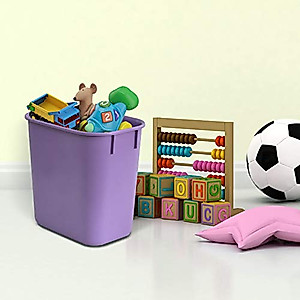 Acrimet Wastebasket Bin 13QT (Plastic) (Purple Color) (Set of 4)