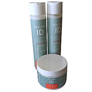 Texture ID Texture ID Set of 3 Products - Curl Clarifying Shampoo, 3x Moisture Cream Conditioner and TID Styling Creme