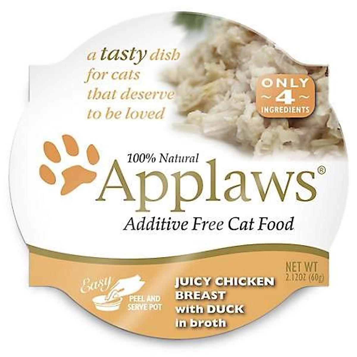 Applaws Cat Food in Broth Pots Variety Bundle Pack - 6 Flavors - 2.12 Ounces Each (12 Total) W/Hotspot Pets Collapsible Bowl
