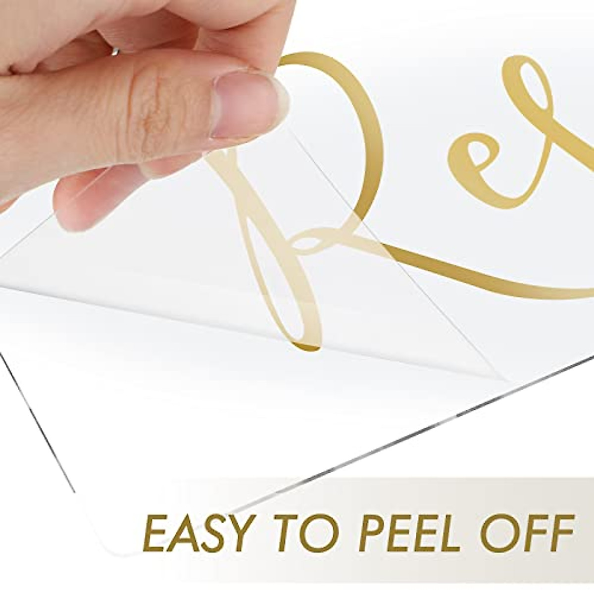 6 Pcs Reserved Signs for Wedding Chairs Reserved Chair Signs Reserved Hanging Sign Reserved Signs for Wedding Reserved Seating Signs for Chairs Acrylic Handmade Seat Signs with Ribbon(Gold)