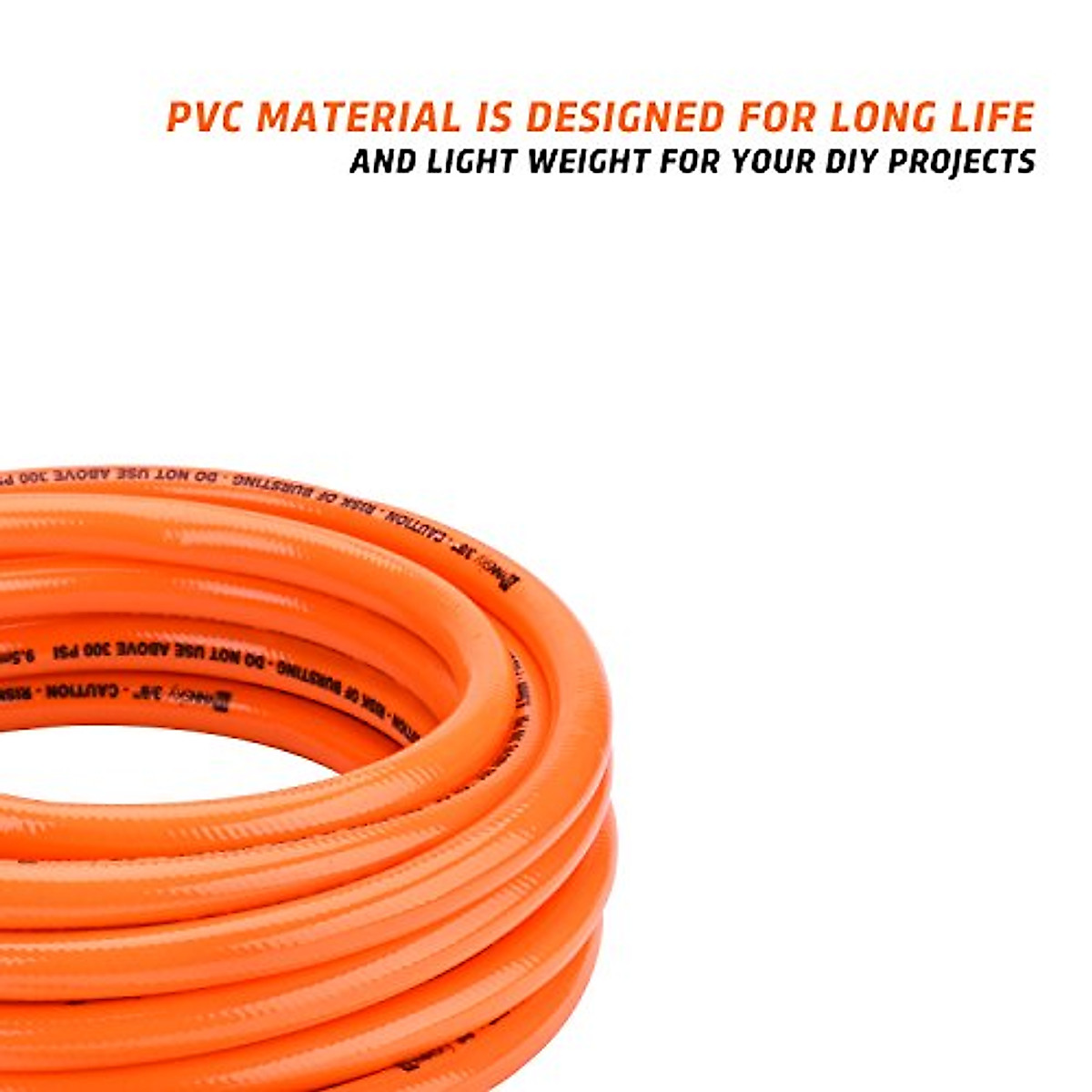 WYNNsky 3/8" X 25ft PVC Air Compressor Hose Kit With 17 Piece Air Tool and Air Compressor Accessories Kit