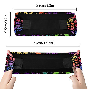 Unisex Workout Headbands Colorful-Autism-Awareness Elastic Yoga Sweatband Stretchy Sports Hairband
