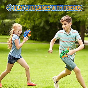 2 Pack Dinosaur Blasters Guns Toy for Boys- Gun Set for Kids Age 3-10 Years Party Supplies for Nerf Gun with 20 Foam Darts Birthday Dinosaur Toys for Kids