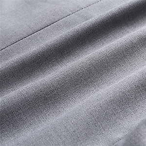 Men's Slim Fit Double Breasted Jacket Slim Fit Business Daily Prom Blazer Peak Lapel Groom Wedding Party Suit Coat (Grey,Large)