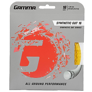 Gamma Synthetic Gut 16G Tennis String, Gold