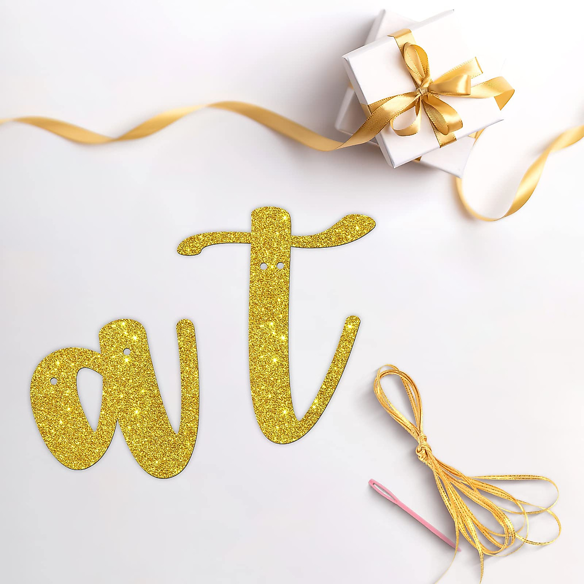 Halawawa Gold Glitter Congratulations Banner, Congrats Graduation/Wedding/Anniversary/Bridal Shower/Engagement/Retirement Party Decorations, Ceremony Party Supplies