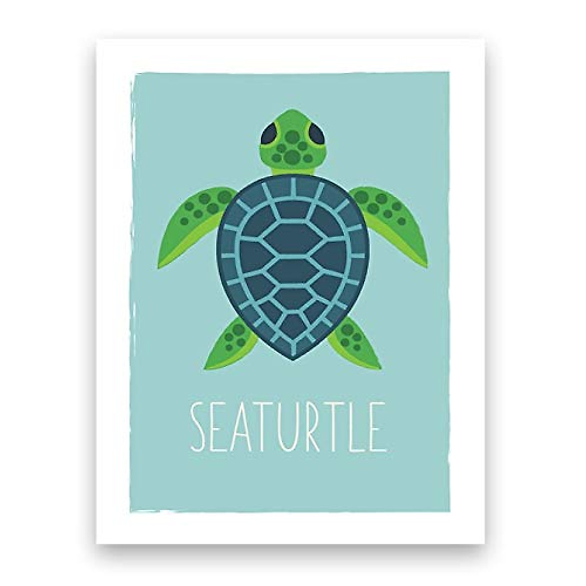 Kindred Sol Collective Ocean Animals Wall Cards, Nautical Nursery Room Decor, Kids Educational Marine Art, Toddler Gift, Set of 8 5x7 inch Prints for Classroom, Daycare and Playroom