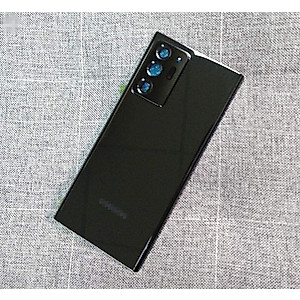 Note 20 Ultra Back Glass Replacement (Waterproof) Cover Housing Door Panel W/Farme Lens Tape for Samsung Galaxy Note 20 Ultra 5G +Tools Mystic Black