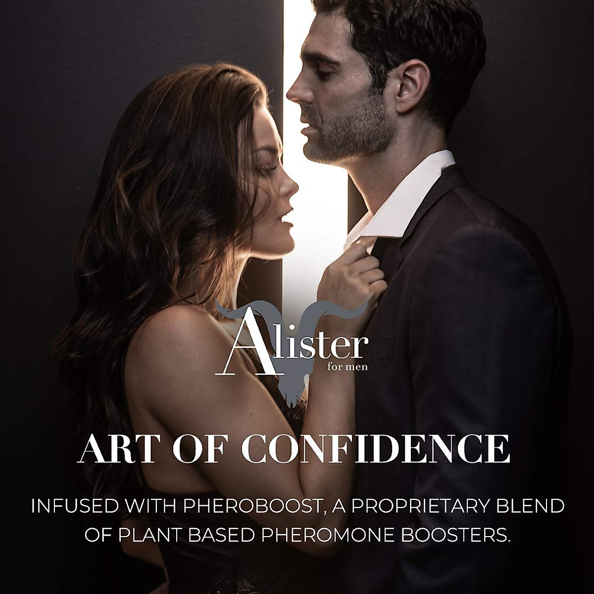 Alister For Men Cologne Plant-Based Pheroboost Infused Fragrance with Clary Sage, Lavendar Blossoms + Cedarwood - Vegan, Cruelty-Free, Sulfate-Free, Paraben-Free - 4 oz