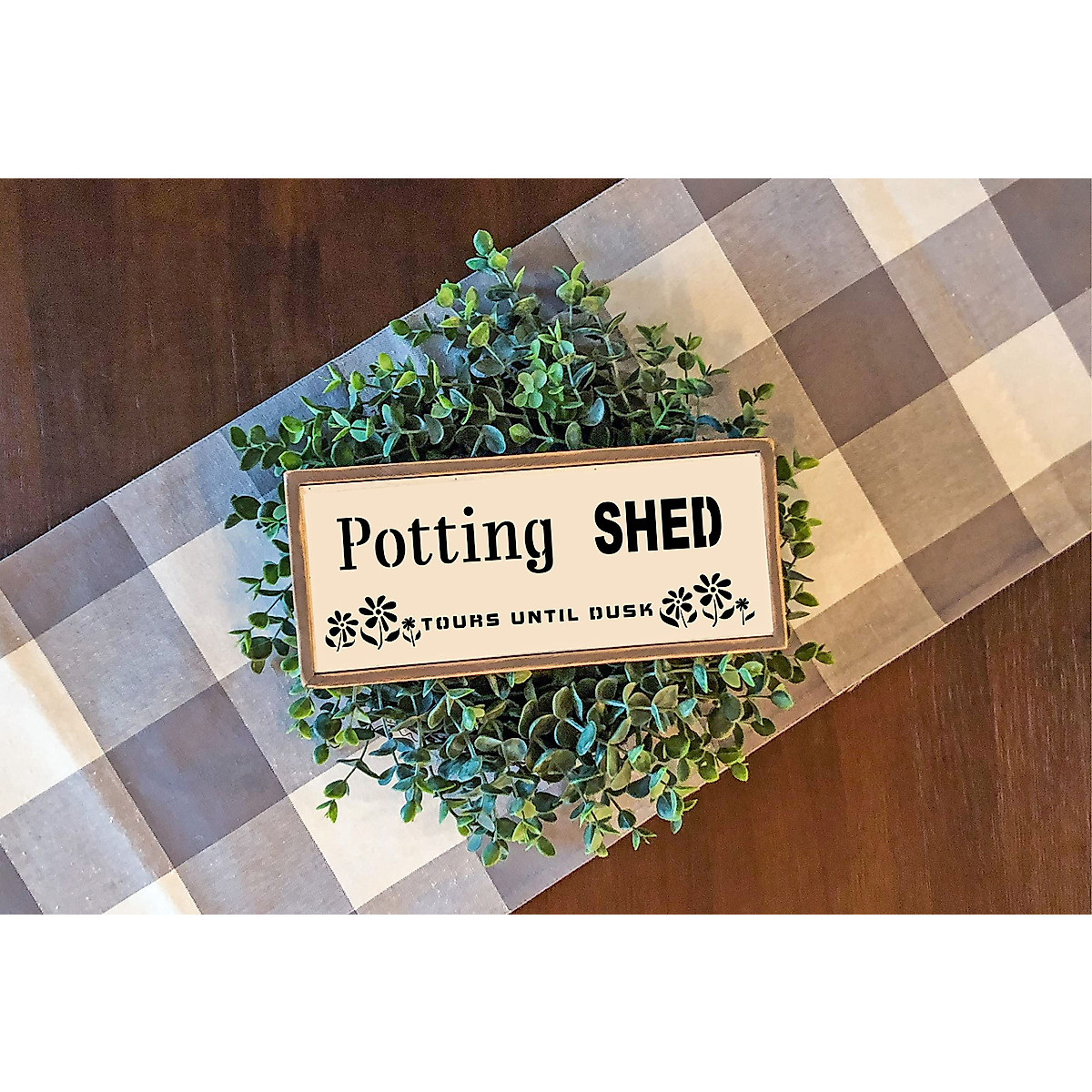 Garden Potting Shed Stencil for Painting Wood Signs, Reusable, Sturdy, Psalms Bible Verse