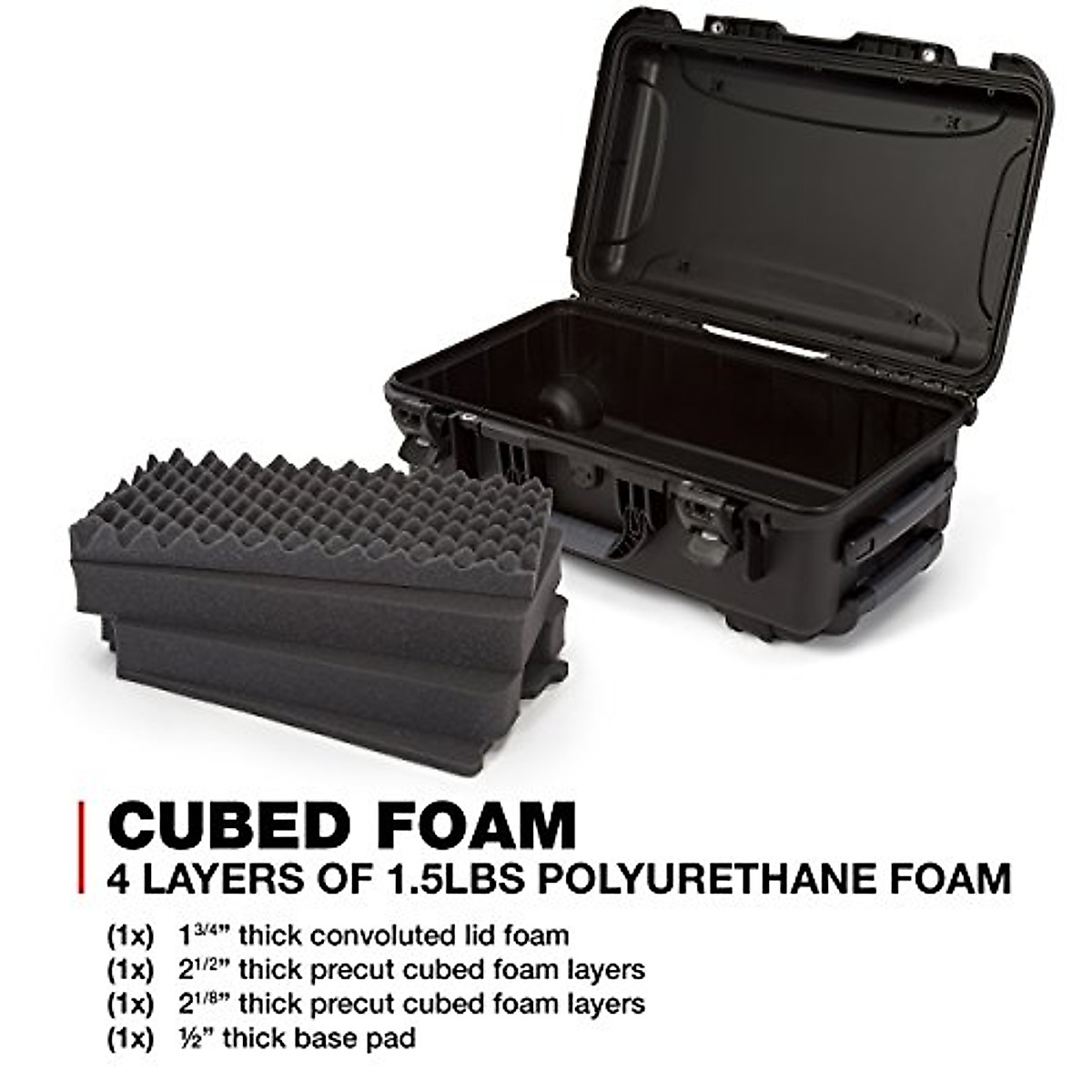 Nanuk 935 Waterproof Carry-On Hard Case with Wheels and Foam Insert (Black)