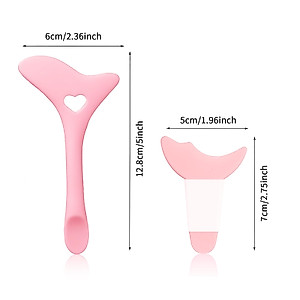 Eyeliner Stencils 4Pcs Reusable Silicone Eyeliner Aid Winged Eyeline Tip Multifunctional Eye Makeup Tool Kit Mascara Shield Eyelash Eyebrow Eyeshadow Lipstick Applicator Guide Tool（Pink）