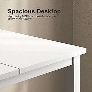 Need Large Computer Desk 70.8 x 31.5 inches Conference Table Large Office Desk Writing Table Workstation for Home Office,White 10FJGSAC3-180WW-ND
