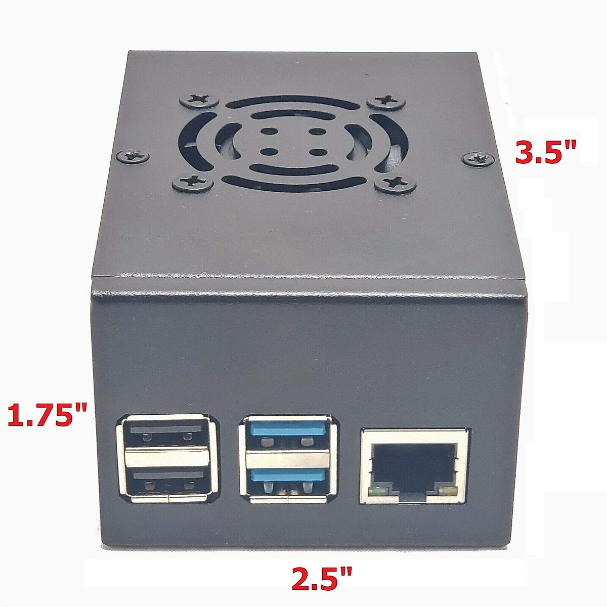 Raspberry Pi Deep Case PoE 5.2V@3.5A HAT Metal Enclosure Protective Box Cooling Fan 17.5Watt Power Over Ethernet (POE) HAT PoE Network Standard Compliant for Rpi 4 Model B by CMC TECH