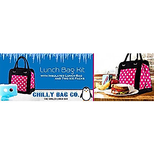 The Cooler Lunch Bag Insulated Cooler Lunch Bag for Women Pink Black Women's Food Storage with 2 ice Packs