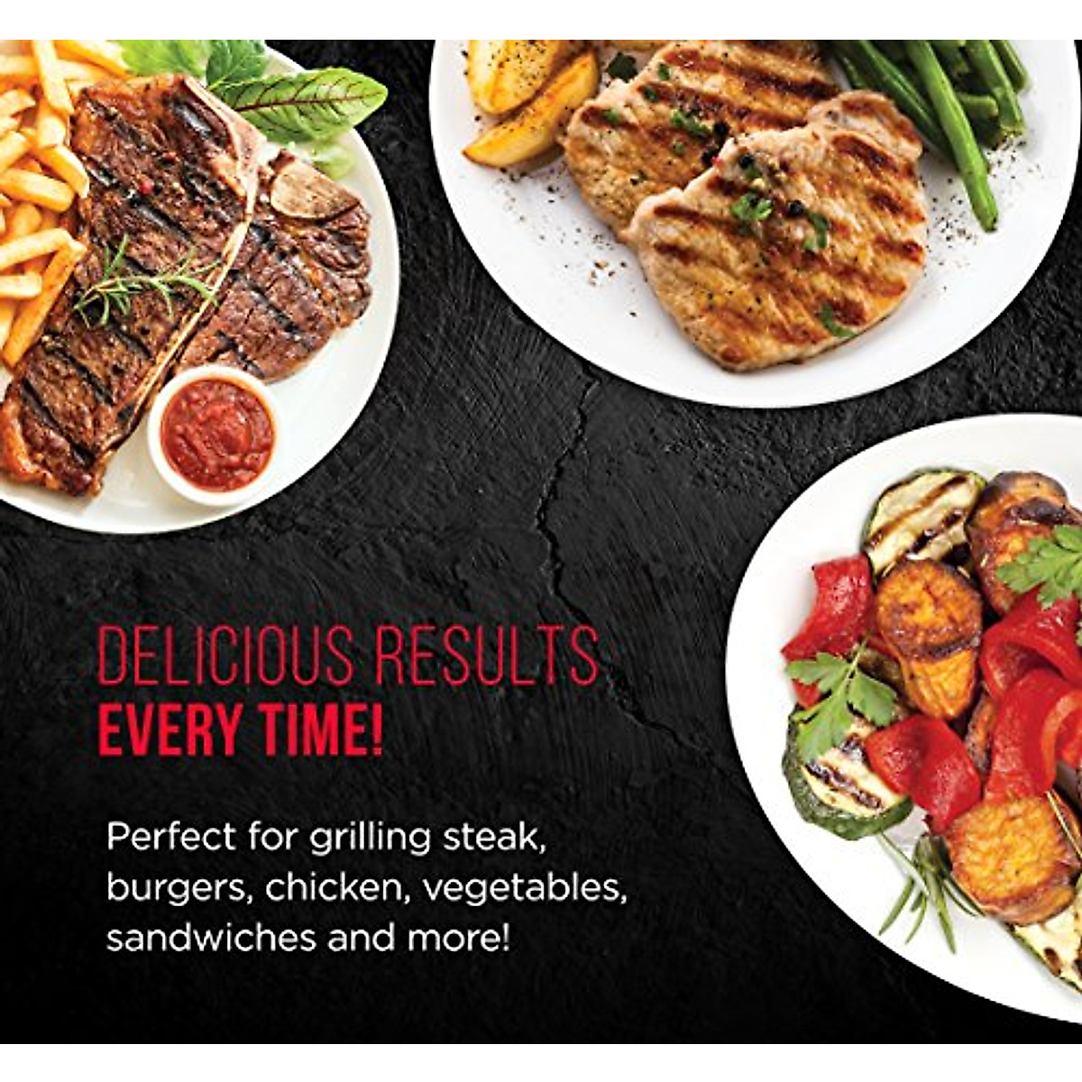 Chefman Electric Contact Grill Griddle, Indoor Dual Closed Sandwich Maker with Nonstick Plates & Cool Touch Handle, For Kitchen & Countertop, 2 Serving, Compact, Black