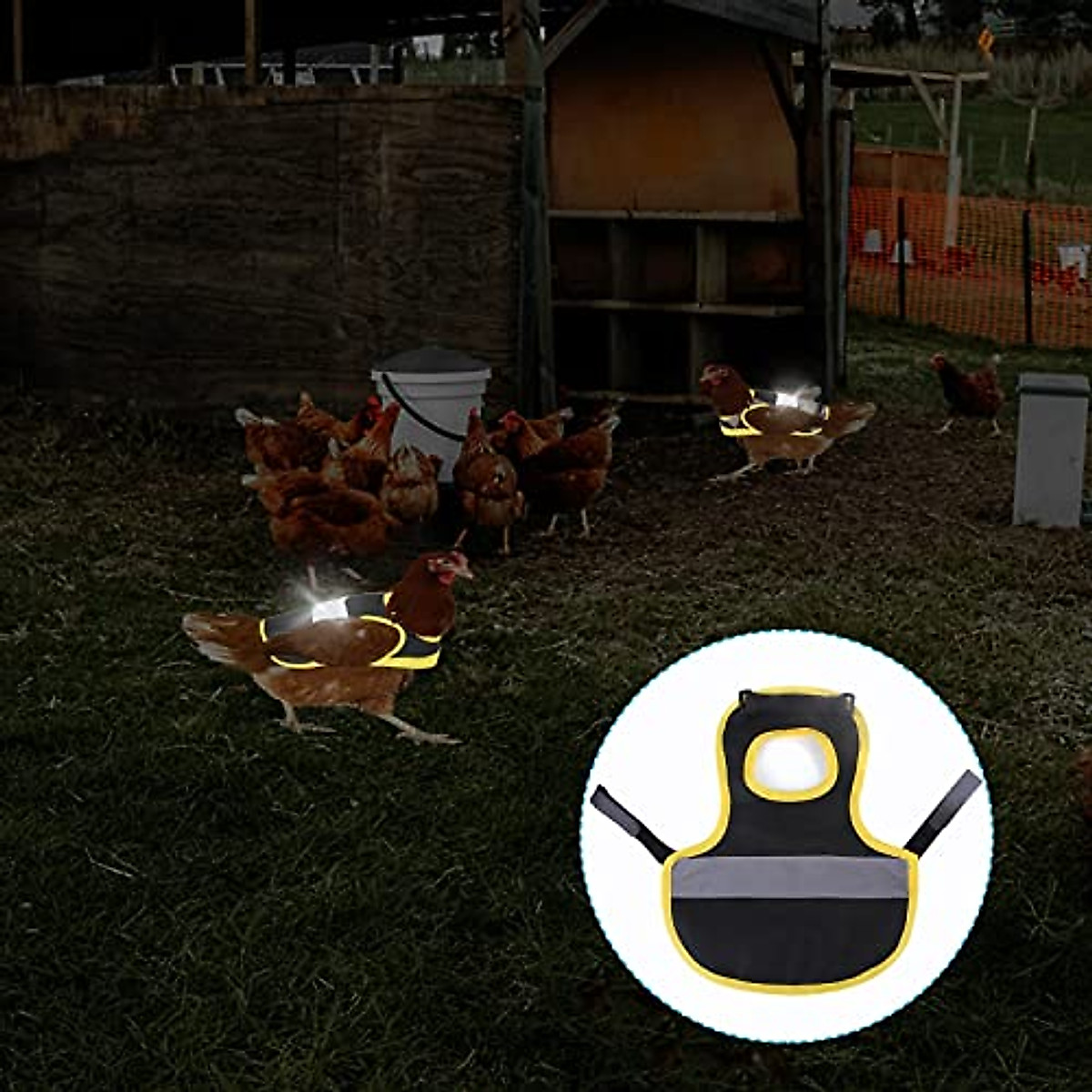 TTBDWiian Pet Clothes Hangers Chicken Saddle Hen Apron for Poultry Back Wing Pet Reflective Vest Adjustable Hen Saddle Apron