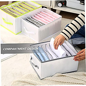 Cabilock 3pcs Clothes Storage Box Folding Wardrobe Clear Drawer Clothes Storage Boxes Socks Organizer Clothing Organizer Drawer Organizer Washable Drawer Dividers Clothes Organizer Box