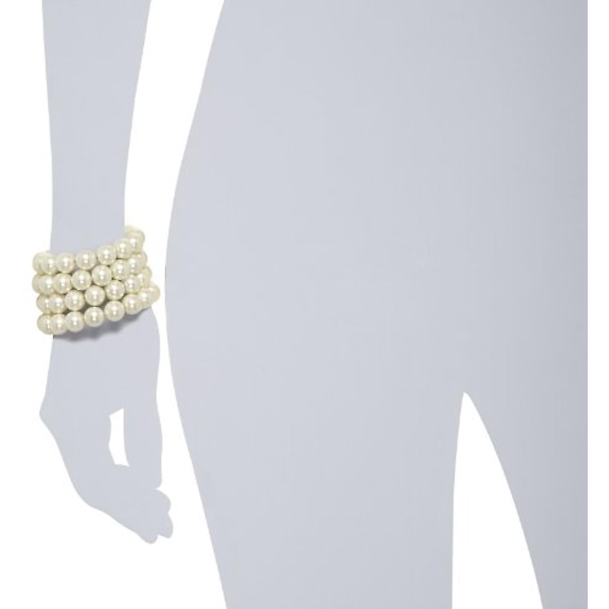 Kenneth Jay Lane Cultura Pearl-Color 3-Row Coil Bracelet