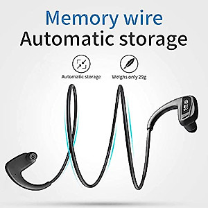 CYBORIS Wireless Bluetooth Headphones, IPX8 Waterproof Swimming Headphones, 16GB Mp3 Player Workout Headphones - Built-in Bone Conduction Waterproof Horn in-Ear Earphones for Run, Swim, Cycle