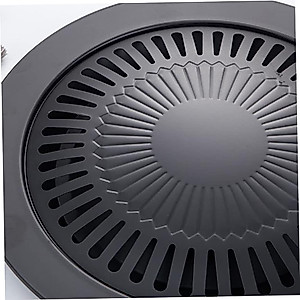 XJKLBYQ Non-Stick Grill Plate,Korean BBQ Grill,Grill Tray,Griddles Round Bakeware Household Ovenware for Any Stove