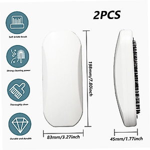 Nirelief Crumb Sweeper 2Pcs Handheld Rolling Ergonomic PP Bristle Nutshell Crumb Brush ABS Cleaning Crumber Table Crumb Sweeper Carpet Sweeper Crumb Catcher for Table Bed Sofa Carpet